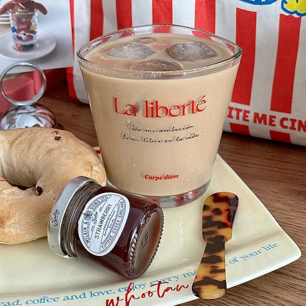 Original French Retro Glass Coffee Cup Juice Cold Drink Milk Cup Drink – Ikeehome