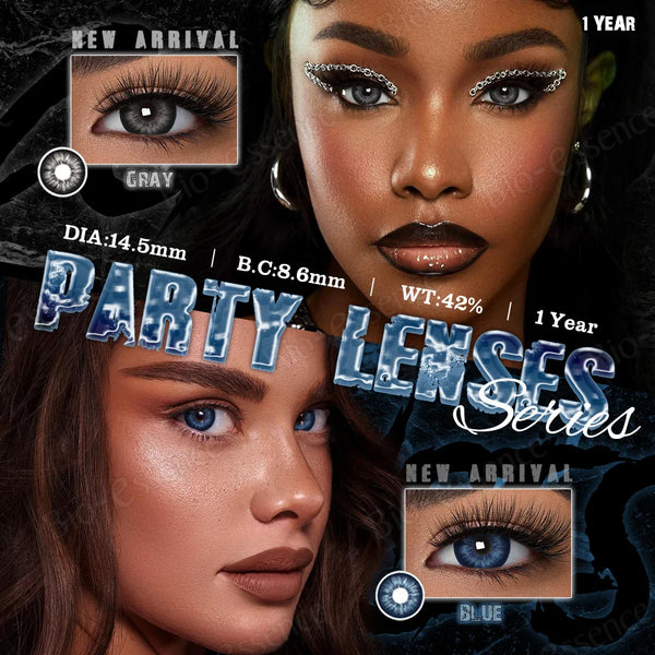 New 1 Pair Coloured Contact Lenses Brown Eye Pupils with Graduated Len ...