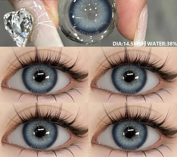 Colored Pupils for Eyes Gray Natural Look Eye Contacts 1Pair Brown Fas ...