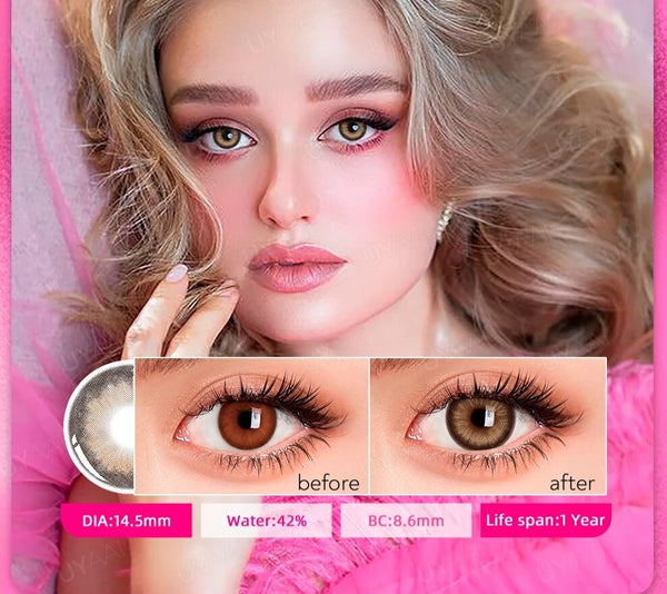 1 Pair Korean Lenses Colored Contact Lenses for Eyes Big Eye Lenses Br ...