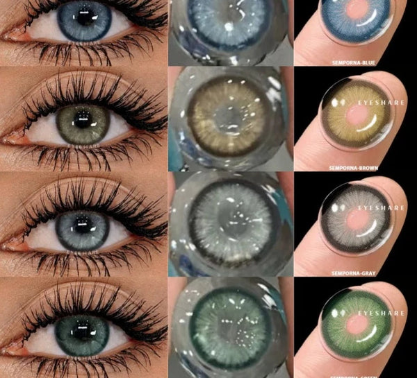 Natural Eye Colored Contacts Lenses 1pair Blue Eye Lenses Green Contac ...