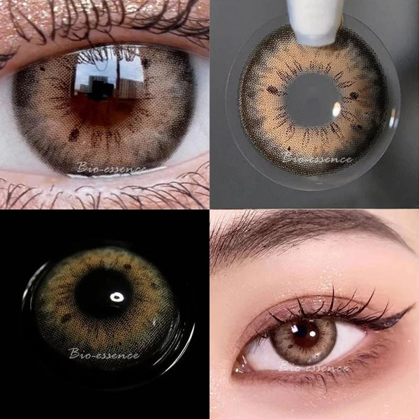 1 Pair Colored Contact Lenses for Eyes Natural Look Brown Lenses Blue ...