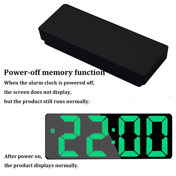 Digital Alarm Clock LED Screen Electronic Clock Large Number Display C ...