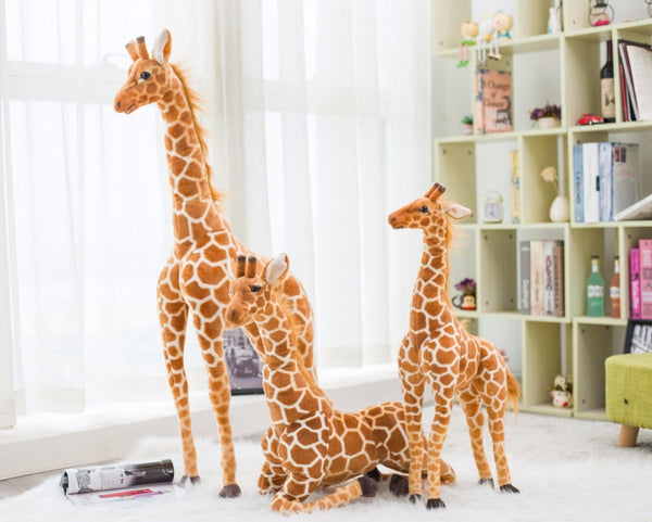 High Quality 140cm Simulation Giraffe Plush Toys Cute Stuffed Animal S ...