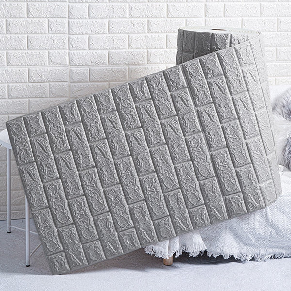 70cm*1m 3D Brick Pattern Wall Sticker Self-Adhesive Panel Waterproof L ...