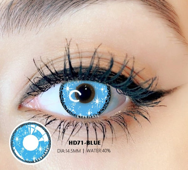 Blue Color Contact Lenses for Eyes Cosplay Yearly Makeup Halloween Bea ...