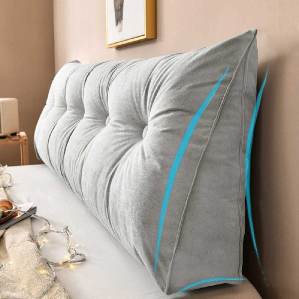 Headboard Pillow Triangle Cushion Backrest Pain Relief Sofa Waist Cush ...