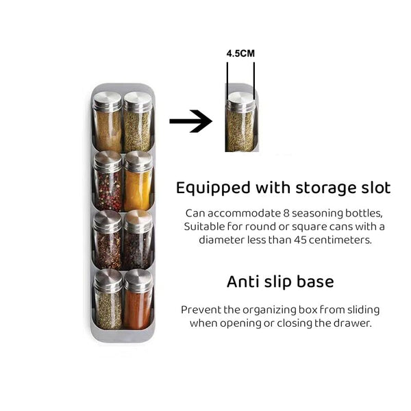 8 Grids Spice Rack Cupboard Organizer Spice Storage Racks Utensils for ...