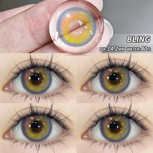 Eye Contact Lenses 2pcs/pair DIAMOND Color Contact Lens Eye Color Cosm ...