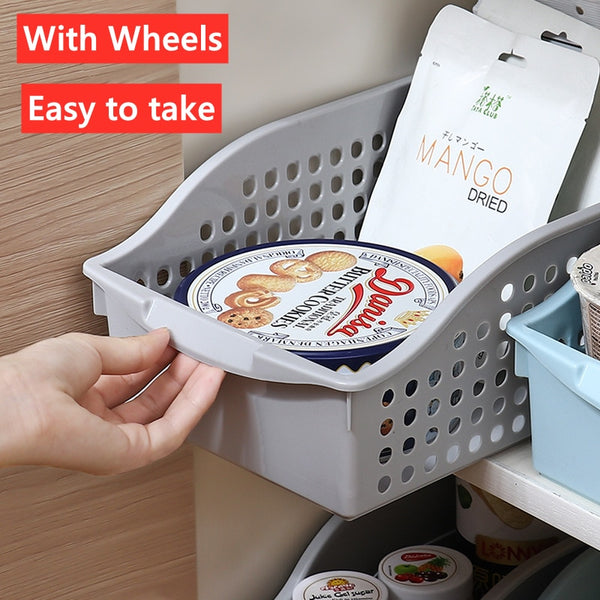 Organize Box Kitchen Sundry Storage Case Desktop Organizer With Wheels ...